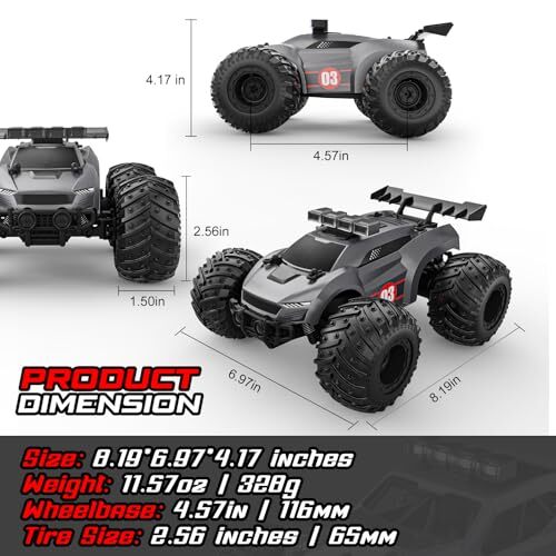 Remote Control Car - 20km/h 2.4GHz High Speed RC Cars Offroad with RBC ...