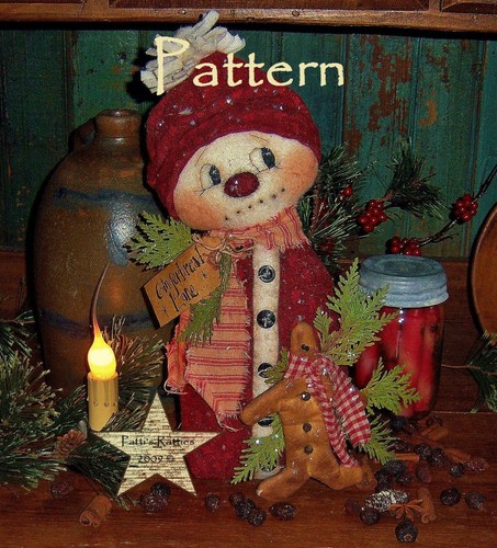Primitive Patti's Ratties Snowman Gingerbread Winter Doll Paper Pattern ...