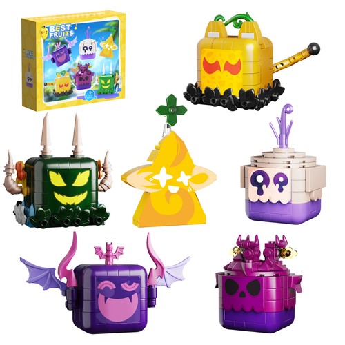 6 PCS Blox Fruits Building Blocks Toys Video Game Devil Kids Gifts ...