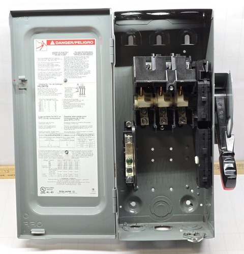SQUARE D 30 AMP NON-FUSED SAFETY DISCONNECT SWITCH 600 VAC 3 POLE 30 HP ...