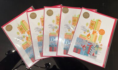 5 Starbucks 2016 Dallas Holiday City Cards + Envelope Sets | eBay