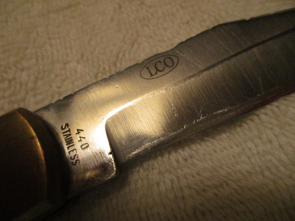 Vtg LCO Bear Hunter LB-5 Single Blade Knife ~ 440 Stainless | eBay