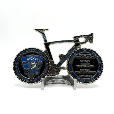 CHALLENGE COIN - 3.75" Cycle Across Illinois Police Memorial Bicycle ...