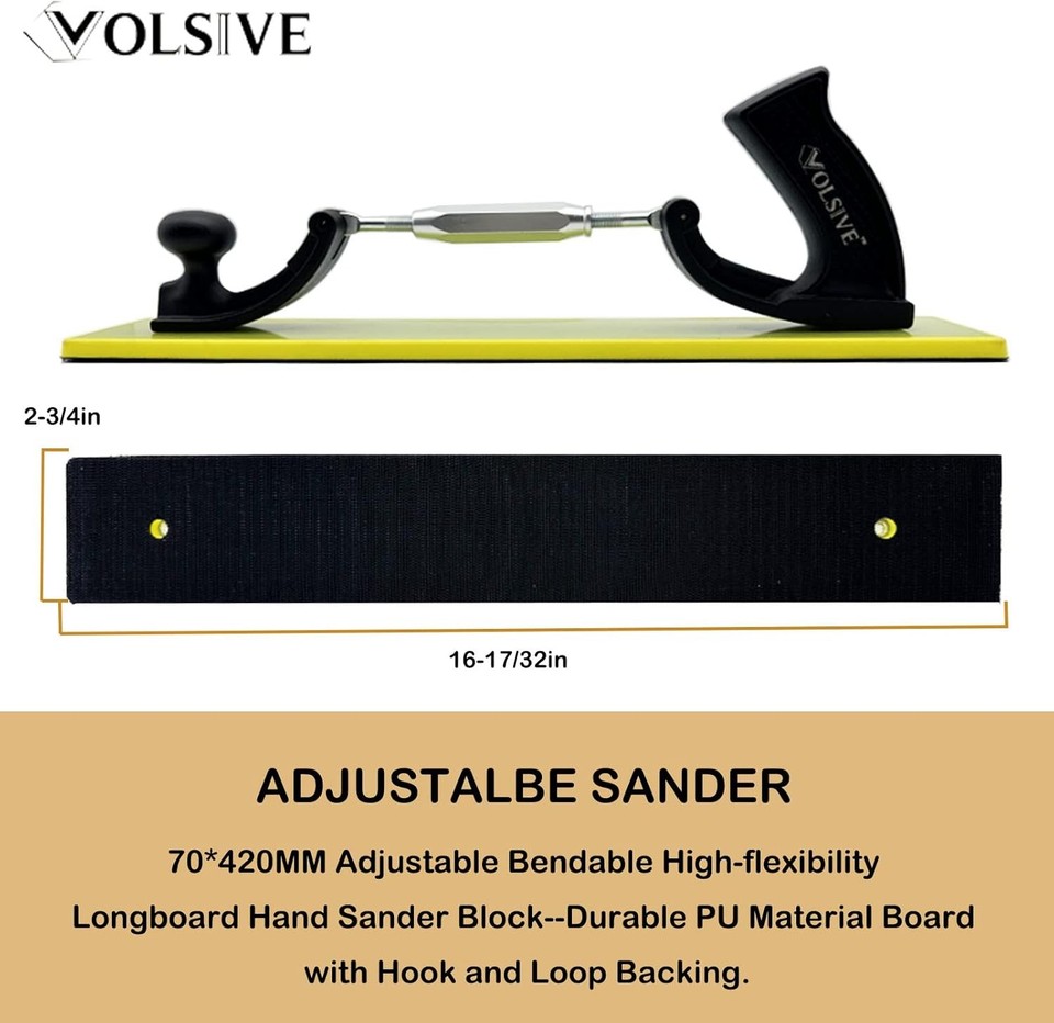 7pcs Hand Sanding Block Set, Rectangle Handheld Sanding Pad, Hook and ...