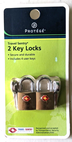 Protege Travel Sentry 2 Pack Key Locks Black 4 Keys (TSA) | eBay