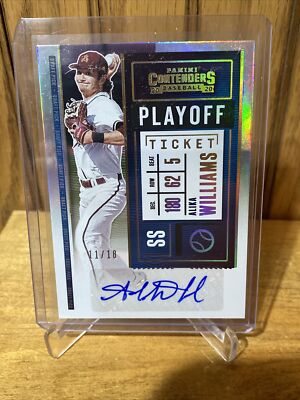 2020 Contenders Alika Williams Playoff Ticket Auto Autograph #/18 Rays ...