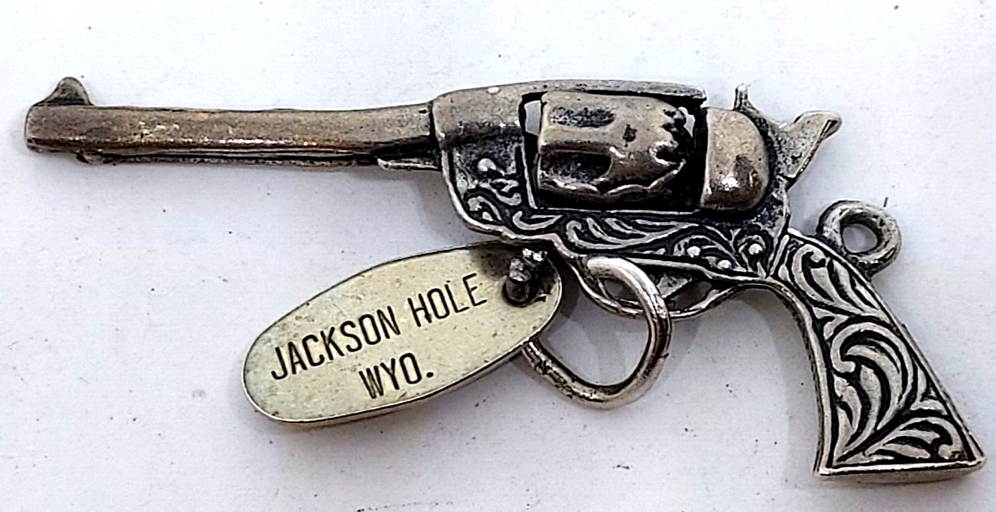 Revolver Gun Necklace - 925 Sterling Silver - Charm P… - Gem