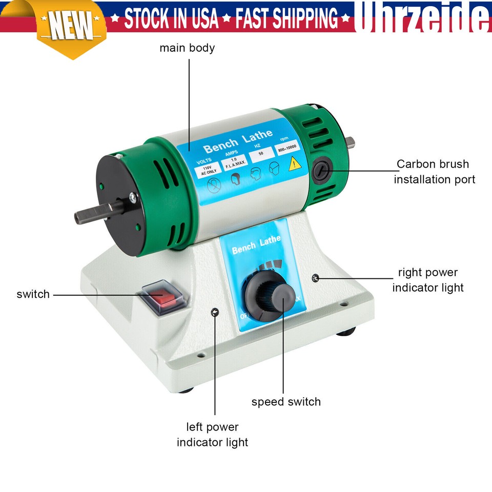 Portable Jewelry Polisher Bench Grinder Watch Gem Buffing Machine ...