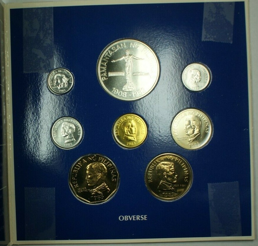 Republic of the Philippines Brilliant Uncirculated Coin Collection 1983 ...