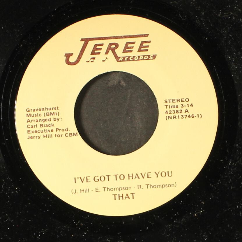 THAT: i've got to have you / all i need JEREE 7" Single 45 RPM | eBay