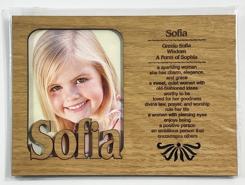 SOFIA Personalized Name Profile Laser Engraved Wood Picture Frame ...