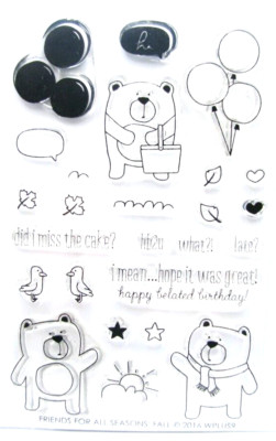 WPLUS9 Friends For All Seasons Fall Acrylic Stamp Set With Matching ...