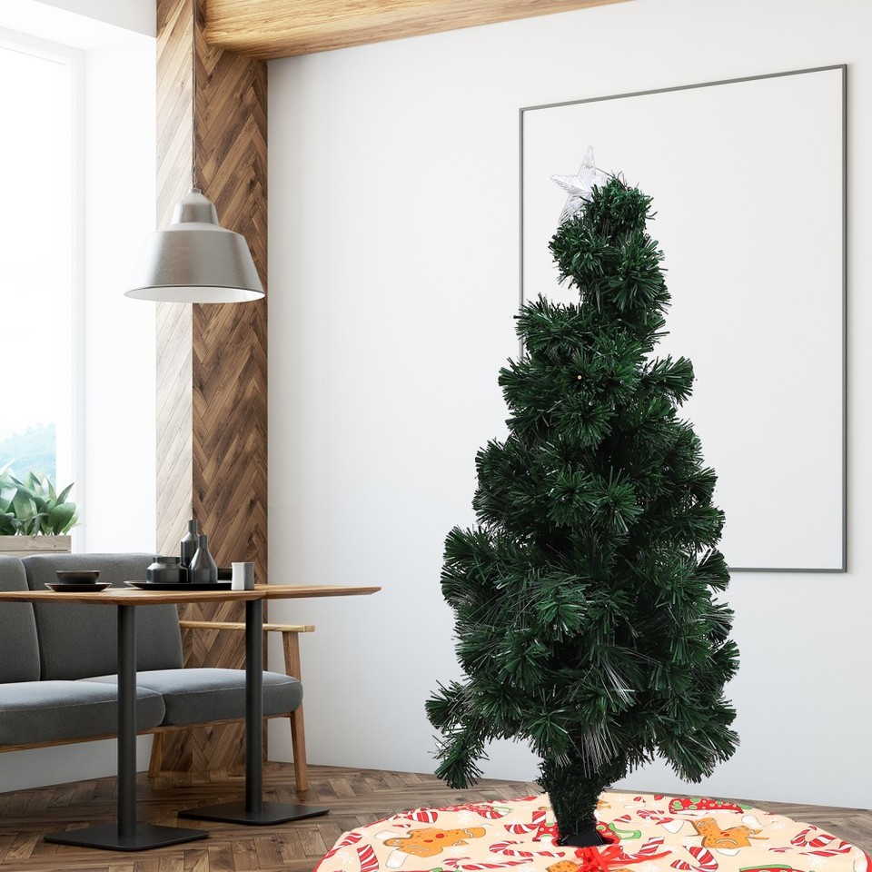 1pc Christmas Tree Skirt Festival Plush Fabric Round Shape Christmas ...