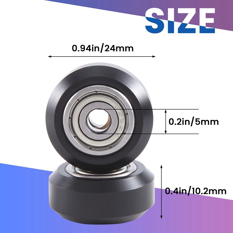 4X(10Pcs Big Plastic Pulley Wheel with Bearing Idler Pulley Gear for ...