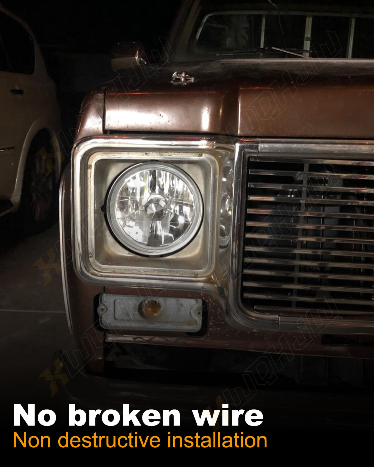 for Hummer H2 2003-2009 Pair DOT 7 inch Round LED Headlights DRL High ...