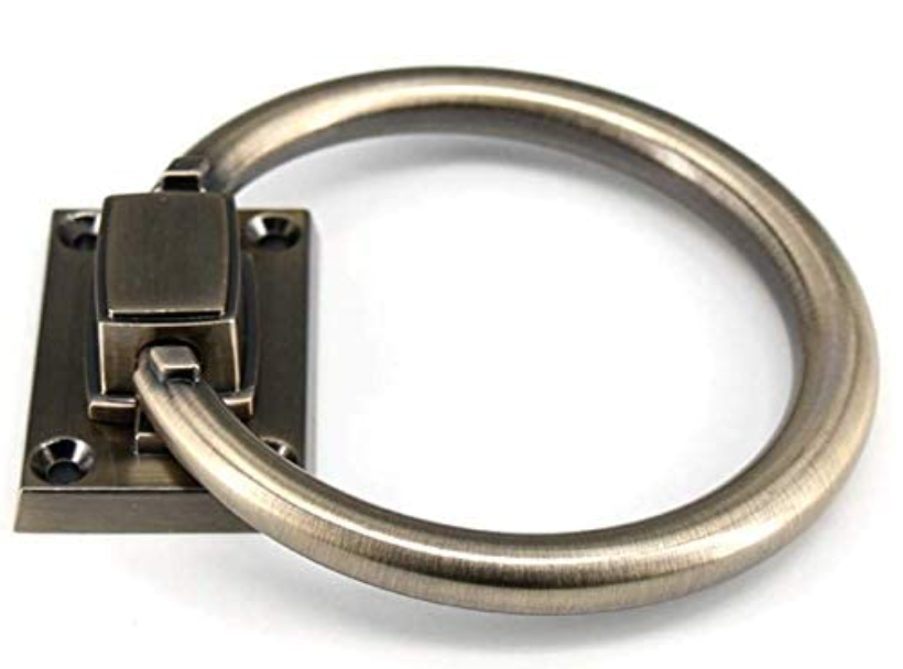 3.75″ Diameter Hanging Pulls Bronze Door Pull Ring Round Cabinet Drawer ...