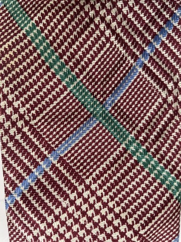 Polo by Ralph Lauren Men's Silk Tie Burgundy Red Green Blue Crosshatch ...
