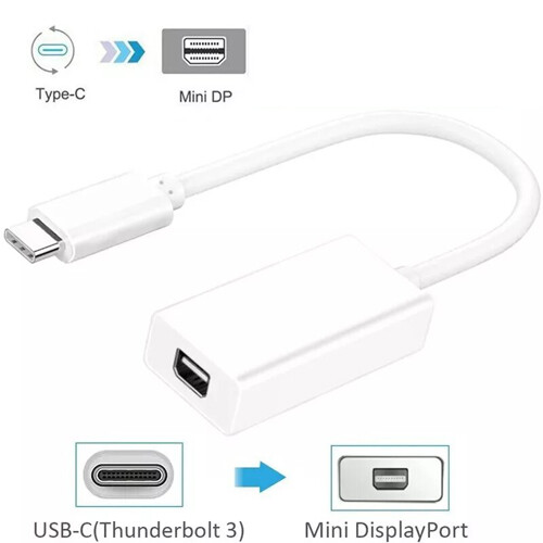 USB-C to Mini Display Port Converter Type-C to Mini DP Adapter Cable ...