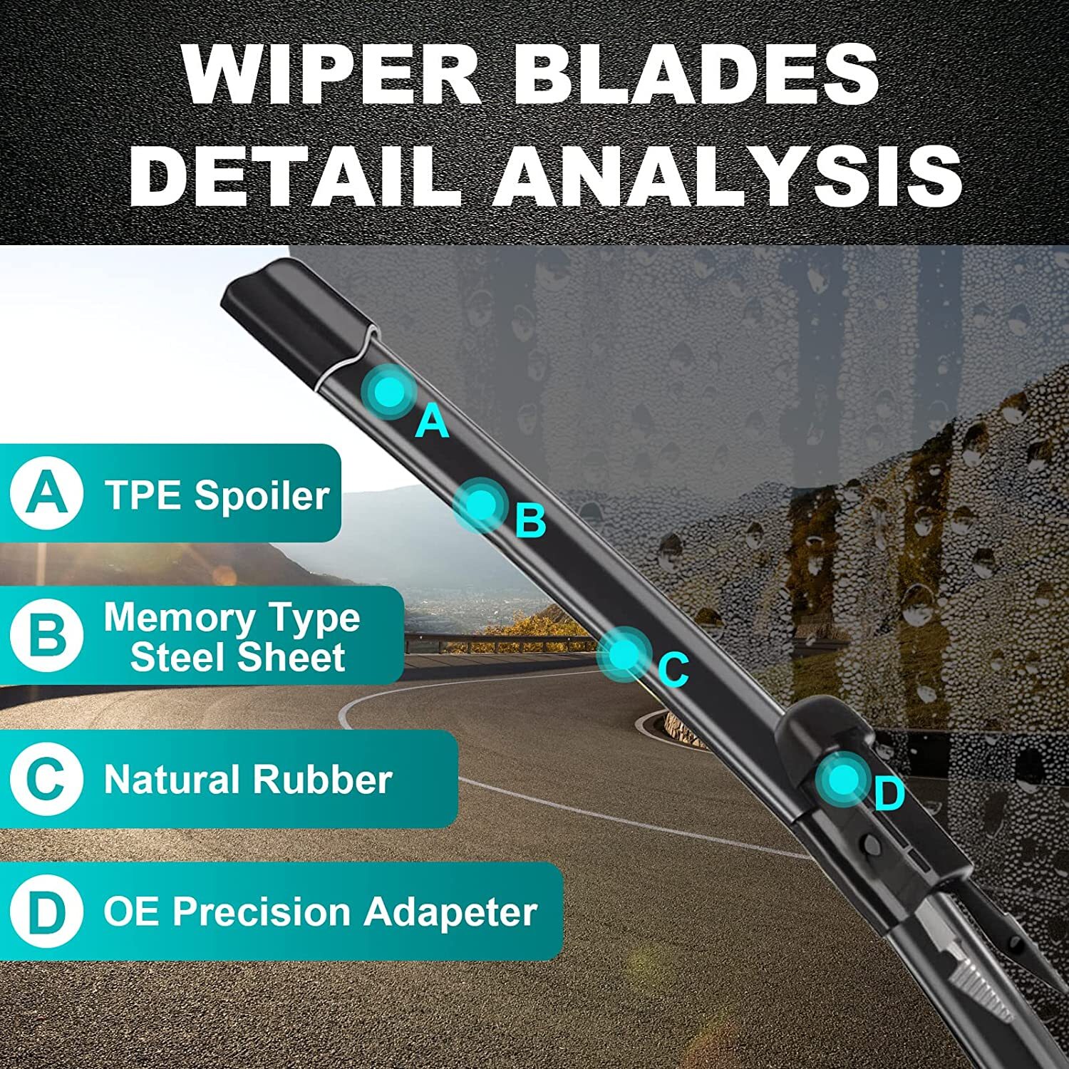 For Mercedes S430 S500 CL500 Front Windshield Wiper Blade Set ...