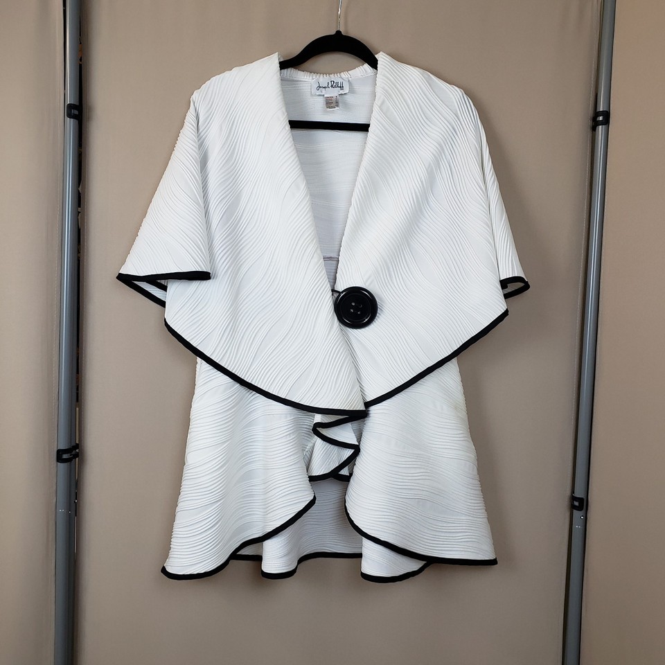 Joseph Ribkoff Dress And Jacket 8 Black White Wave Textured Knit ...