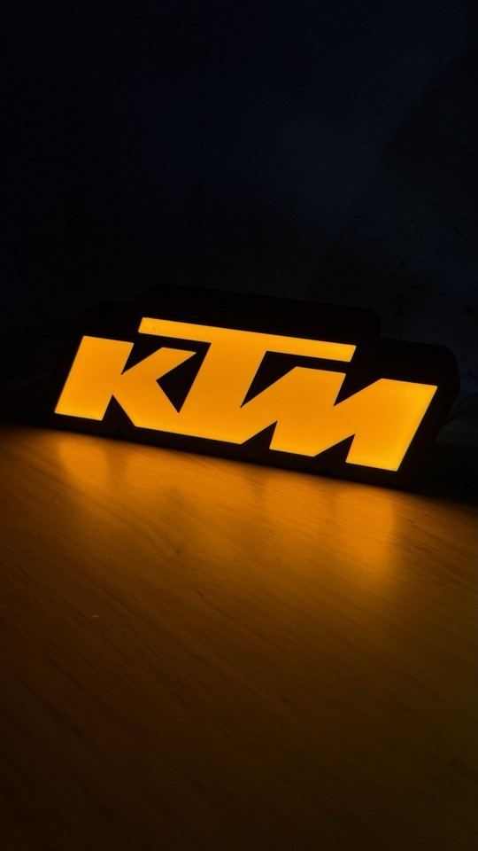 KTM LED Wall Sign Light – Motocross Garage Decor USB Powered – Dirt ...