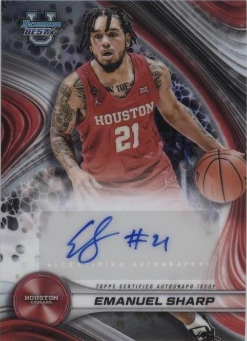 2024-25 Bowman University Best - Best of 2024 Autographs Emanuel Sharp ...