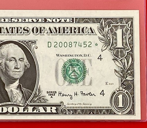 1963A STAR NOTE $1 DOLLAR BILL ( CLEVELAND D ) UNCIRCULATED | eBay
