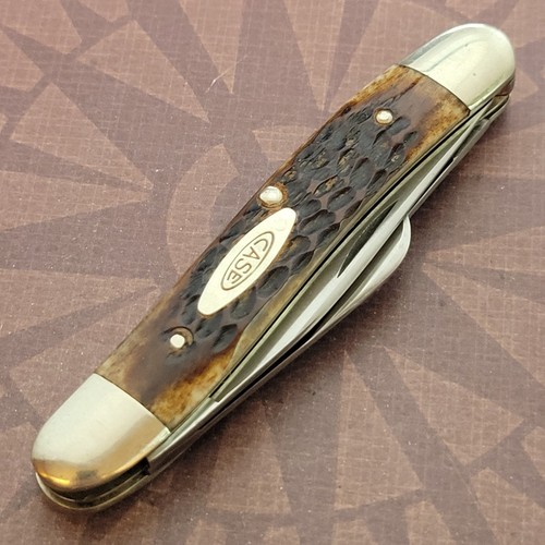 Case XX 6318 HP SSP Stockman Knife USA 1977 3 Dots Jigged Bone Handles ...