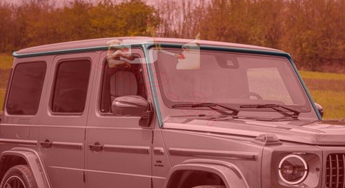 Dry Carbon fiber roof frame trim*8 For Benz G class W464 G350 G500 G550 ...