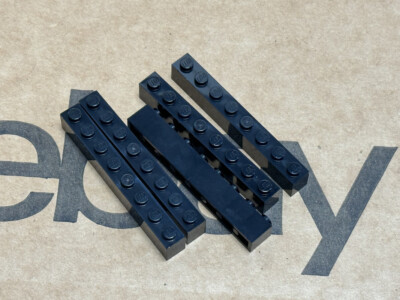 LEGO Parts - Black Brick 1 x 8 - No 3008 - QTY 5 | eBay