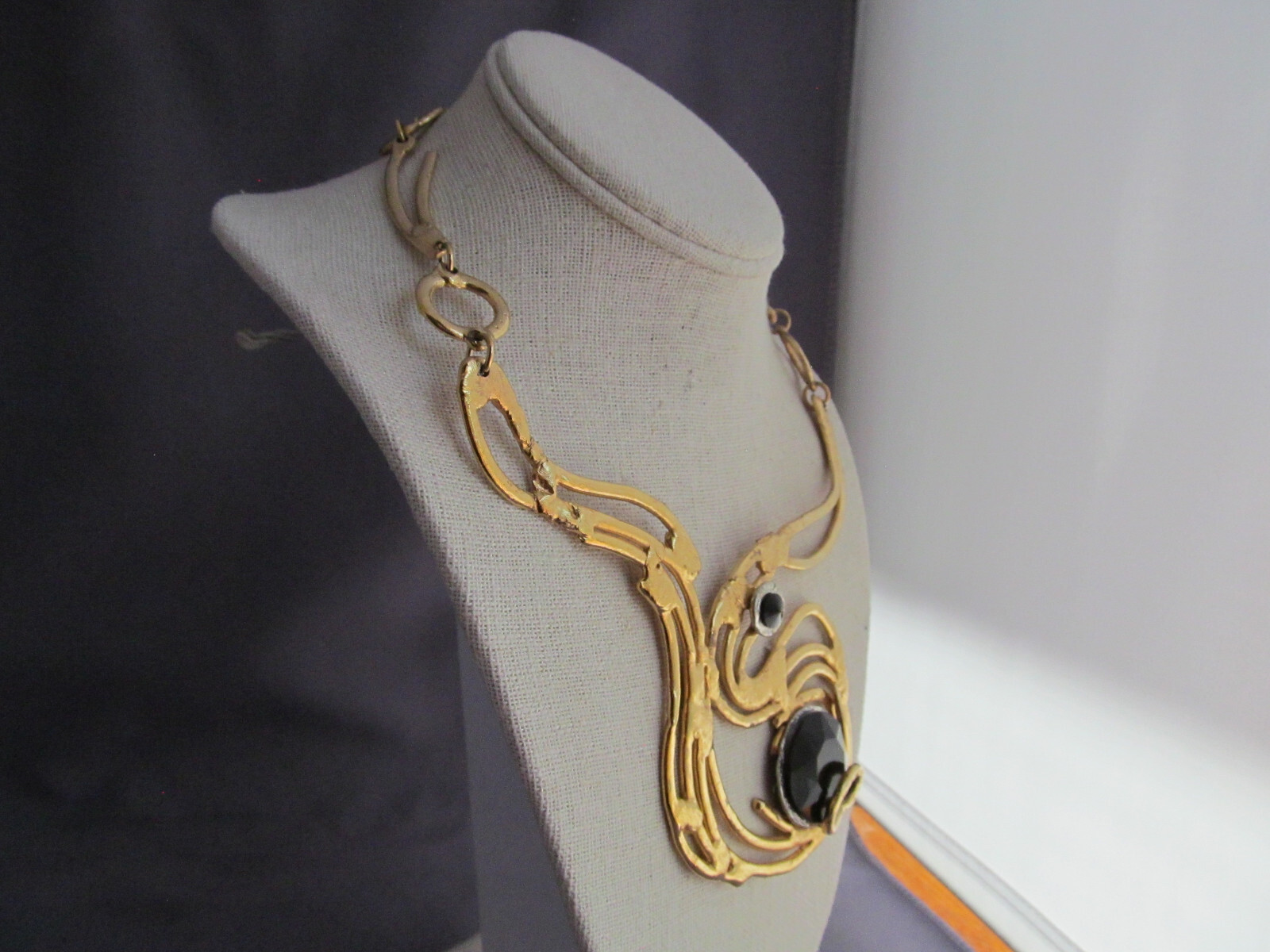 VINTAGE J. JANSEN BRUTALIST MODERNIST HUGE BLACK RHIN… - Gem