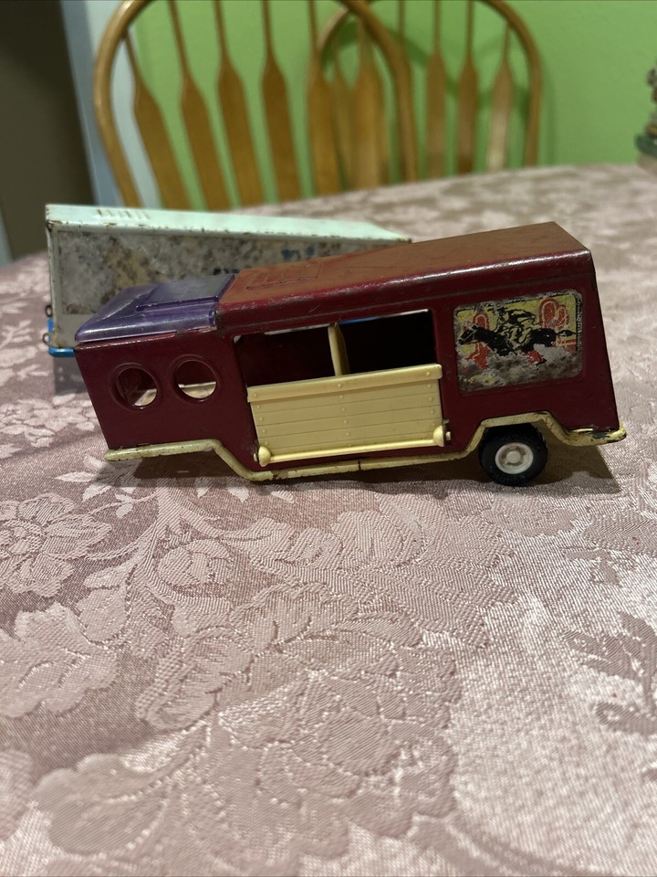 Vintage Lot Of 2 Buddy L Toy Pepsi Trailer & Horse Trailer for parts or ...