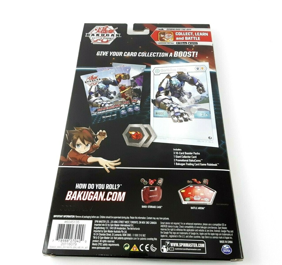 Bakugan Resurgence Card Collection 3 Booster Packs Plus Giant Ultra ...