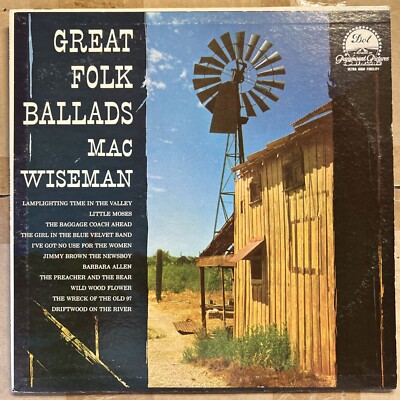 Mac Wiseman - Great Folk Ballads Lp Dot DLP-3213 vg+ | eBay