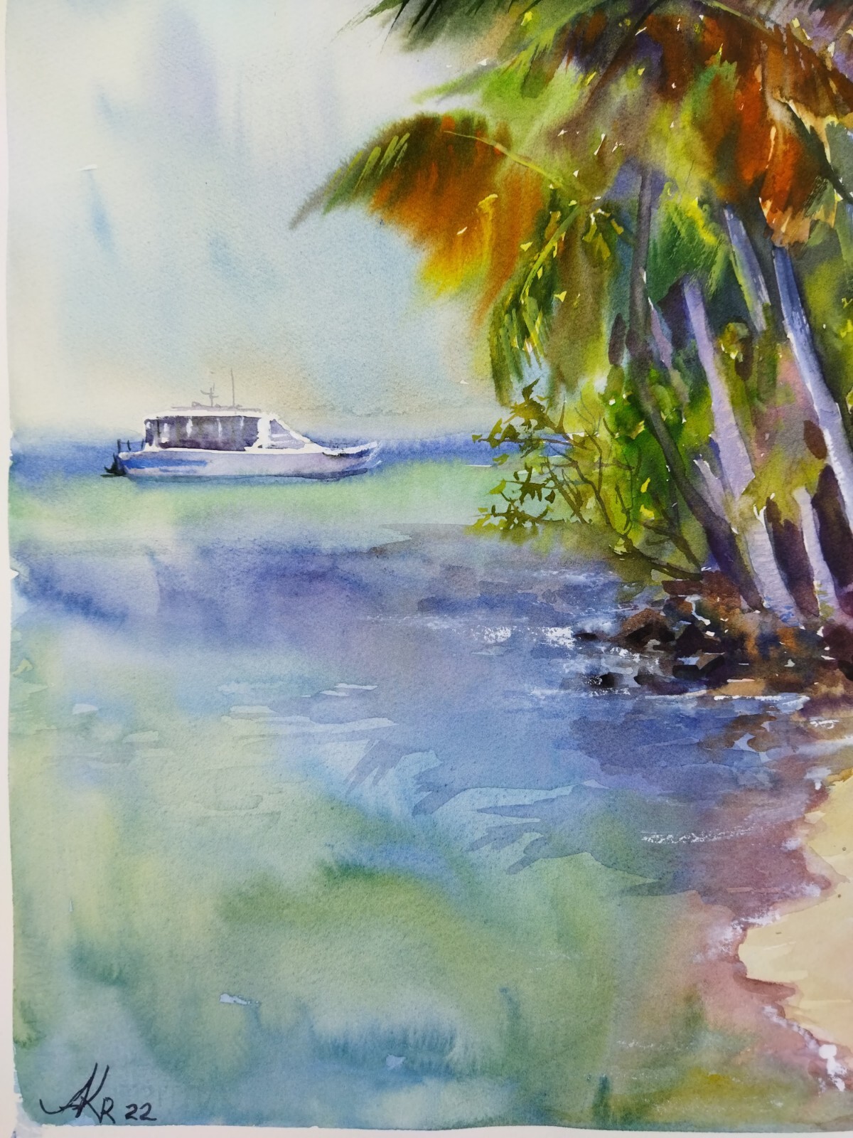 Hawaii painting, Original landscape impressionism art, seascape wall ...