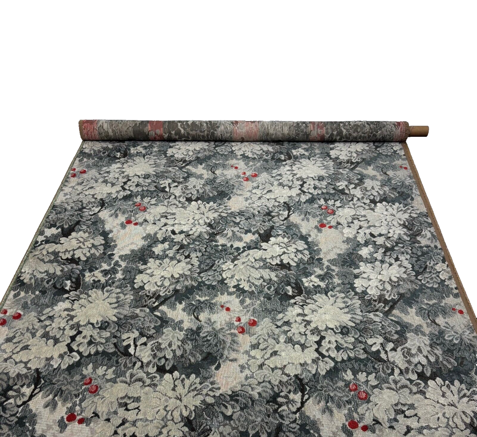 SCALAMANDRE MARLY GRIGIO FLORAL EXCLUSIVE VELVET FABRIC BY 1/2(0.5 ...