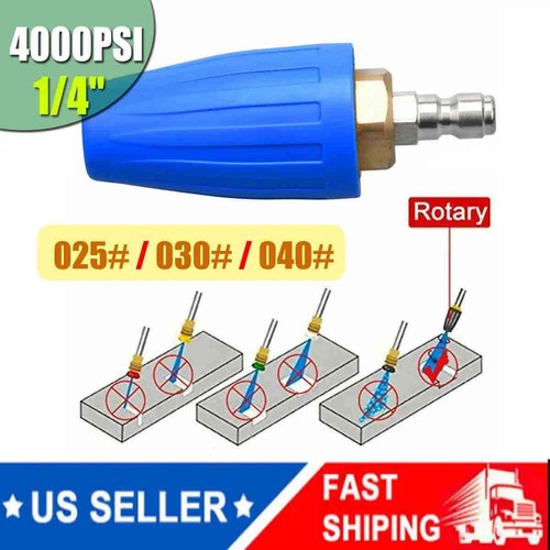 High Pressure 4000PSI 1/4'' Washer Rotating Turbo Nozzle Spray Tip ...