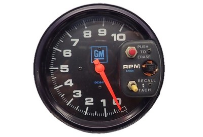 GM Logo 10K RPM Monster Tach w/ Recall 10038474 Factory Racing ...