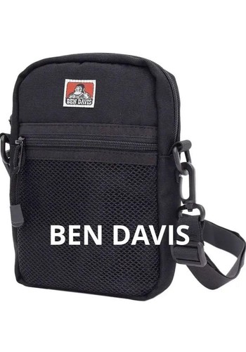 Ben Davis Shoulder Bag Vertical Mesh Pocket Black | eBay