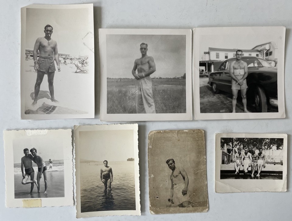 37 Vintage Photos Handsome Shirtless Men Beach Bulge Gay Interest 1930s ...