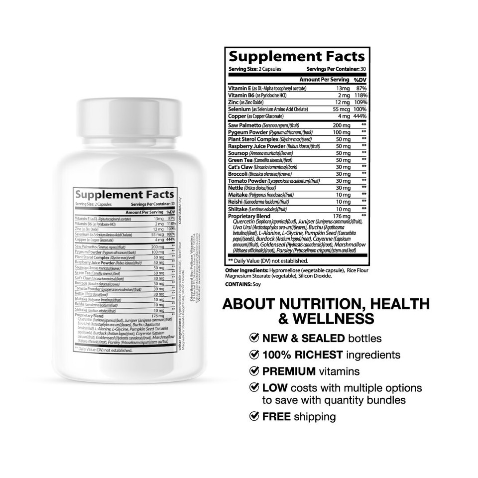 Prosta Vive - Prostate Support- 3 Bottles- 180 Capsules | eBay