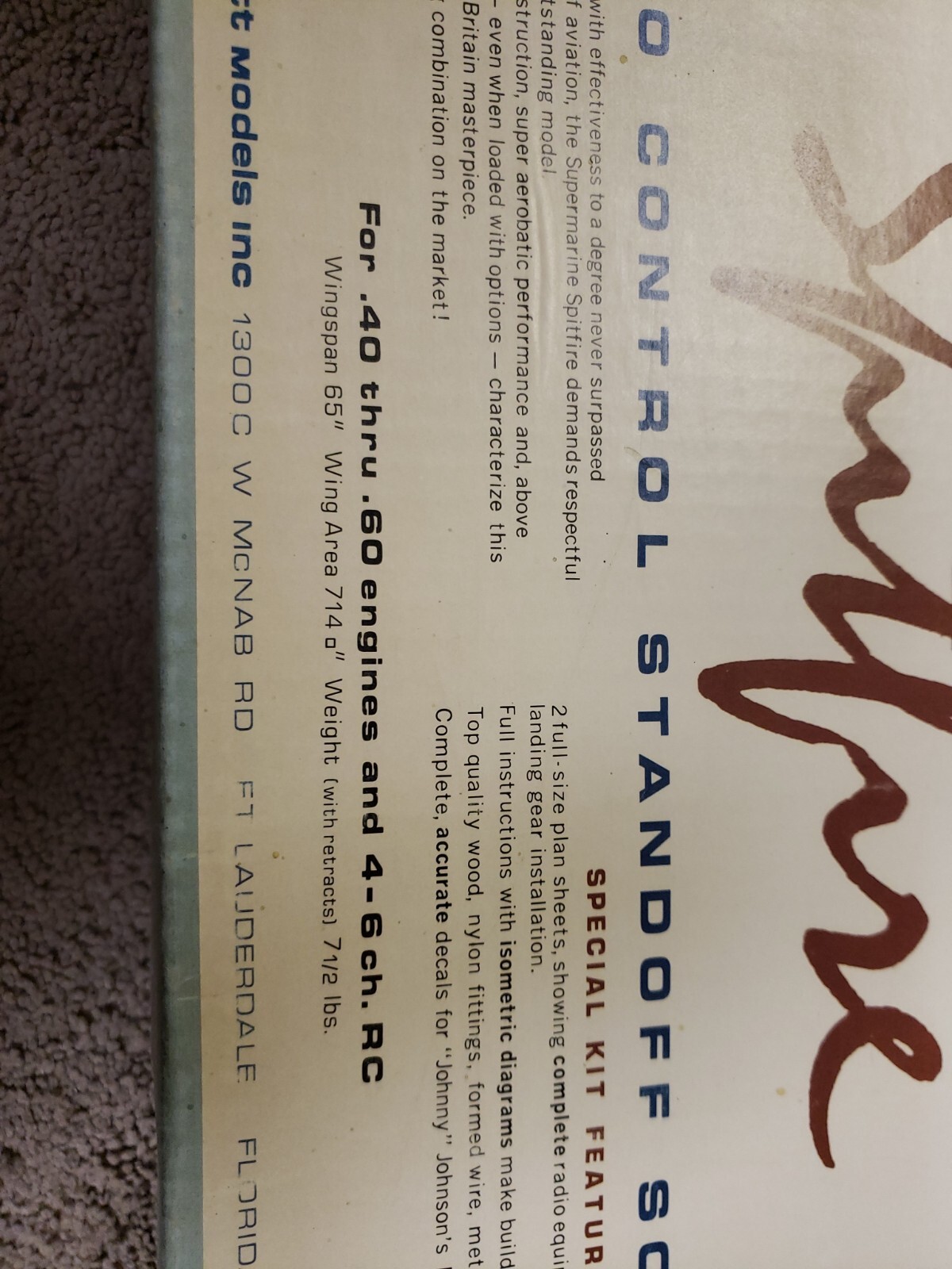 Dave Platt Models - The Legendary Spitfire Kit - 65" WS - New RF23 | eBay