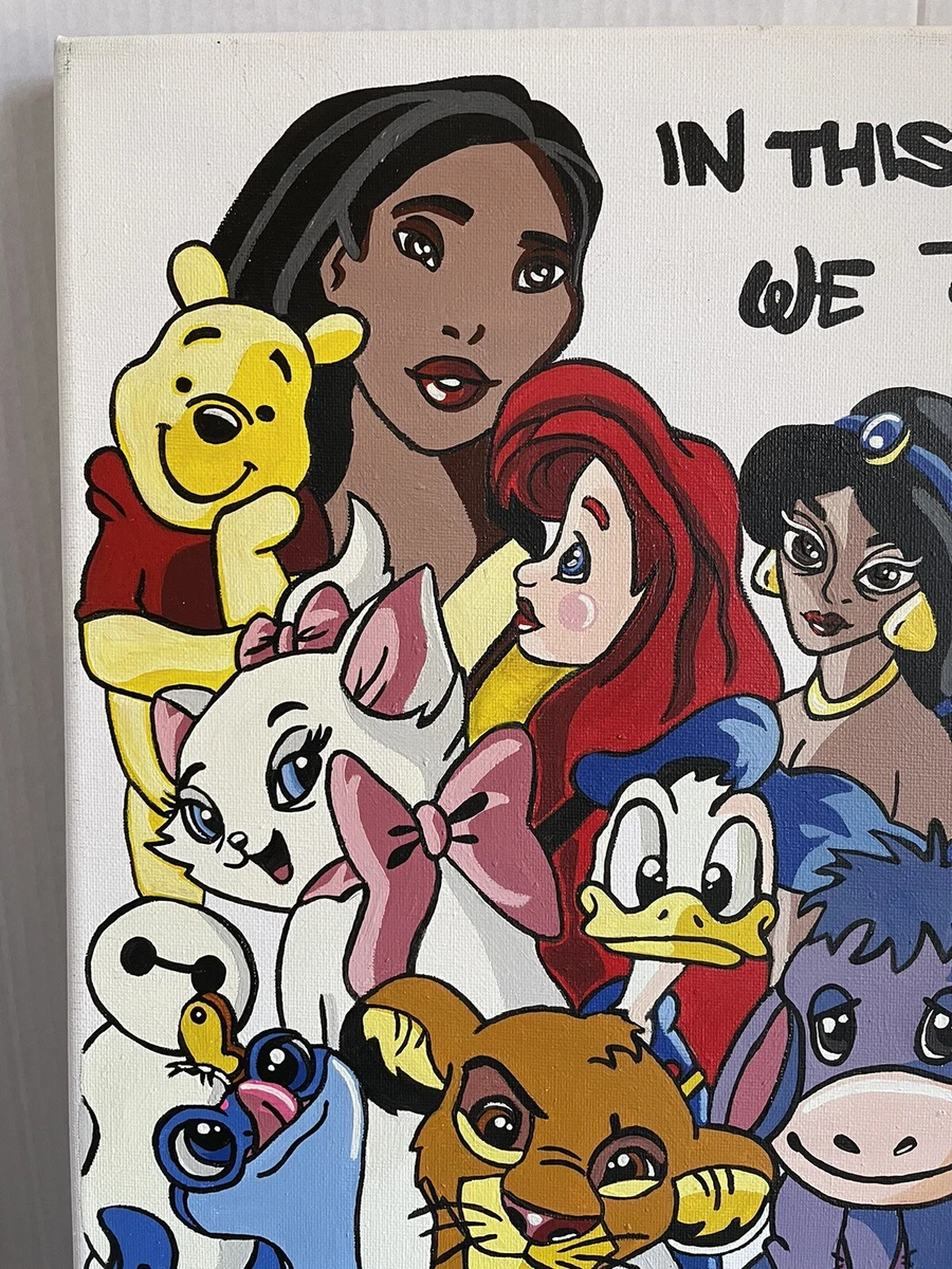 Disney Characters Collage Drawing