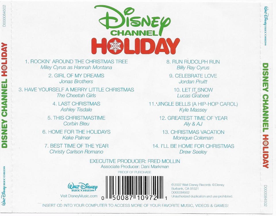A Disney Channel Holiday by Various Artists CD 2007 Walt Disney ...