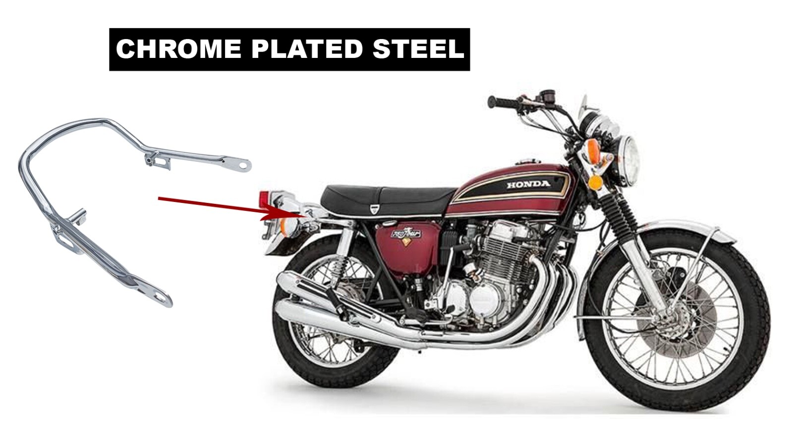 HONDA CB750 FOUR K5/K6 1975-1976 FENDER MUDGUARD WHEEL LUGGAGE RACK ...