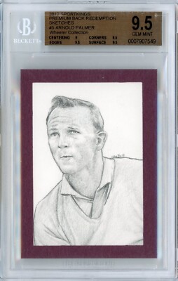 2012 SPORTKINGS REDEMPTION - 1/1 ARNOLD PALMER HAND-DRAWN SKETCH! - BGS ...