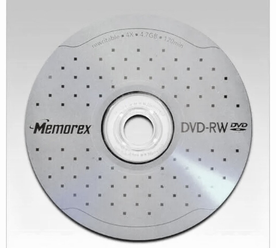 10 x Memorex Blank DVD-RW discs 2x 4.7GB 120 mins Rewritable With ...