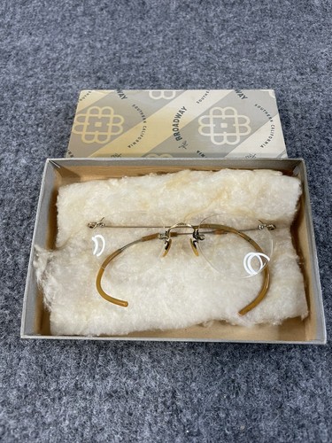 Vtg 1/10 12k Gold Filled Eyeglasses Rimless Spectacles Original ...