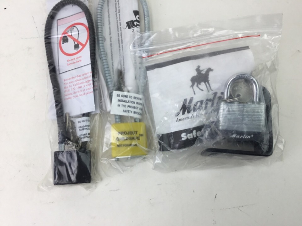 Factory Ruger Cable Gun Lock, Marlin Safety Lock, Project Childsafe ...