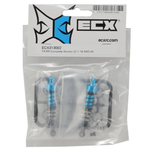 ECX Aluminum Front/Rear Complete Shock Set for 1:18 Ruckus/Torment 4WD ...